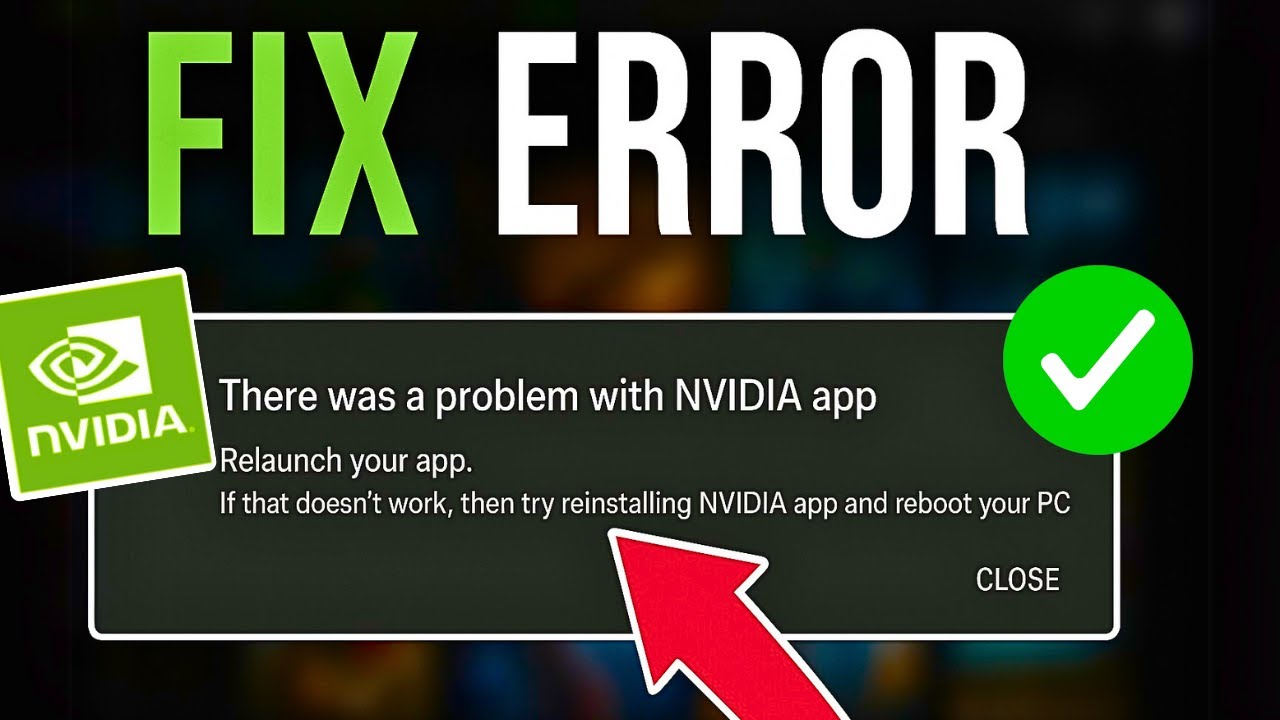 How To Fix NVIDIA App There Was A Problem With NVIDIA App | Nvidia app not working in windows 11 ...
