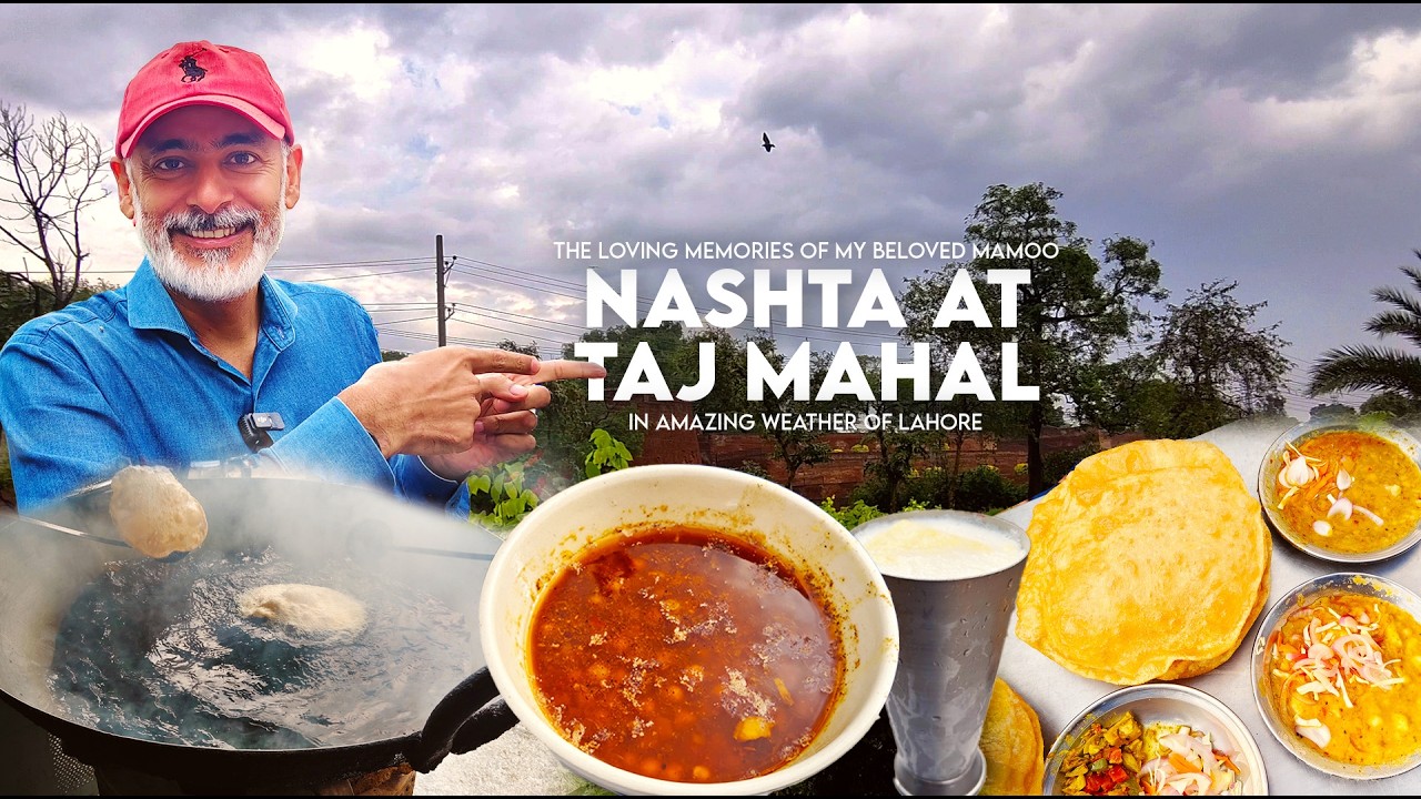 Halwa Puri of Taj Mahal Sweets & Lovely Weather of Lahore - YouTube