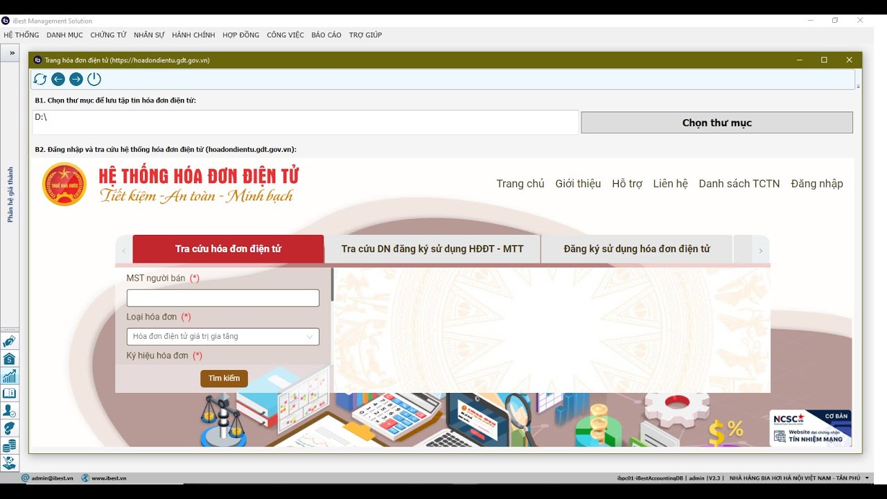 iBest Management Solution - Hướng dẫn tải hóa đơn điện tử từ trang tổng ...