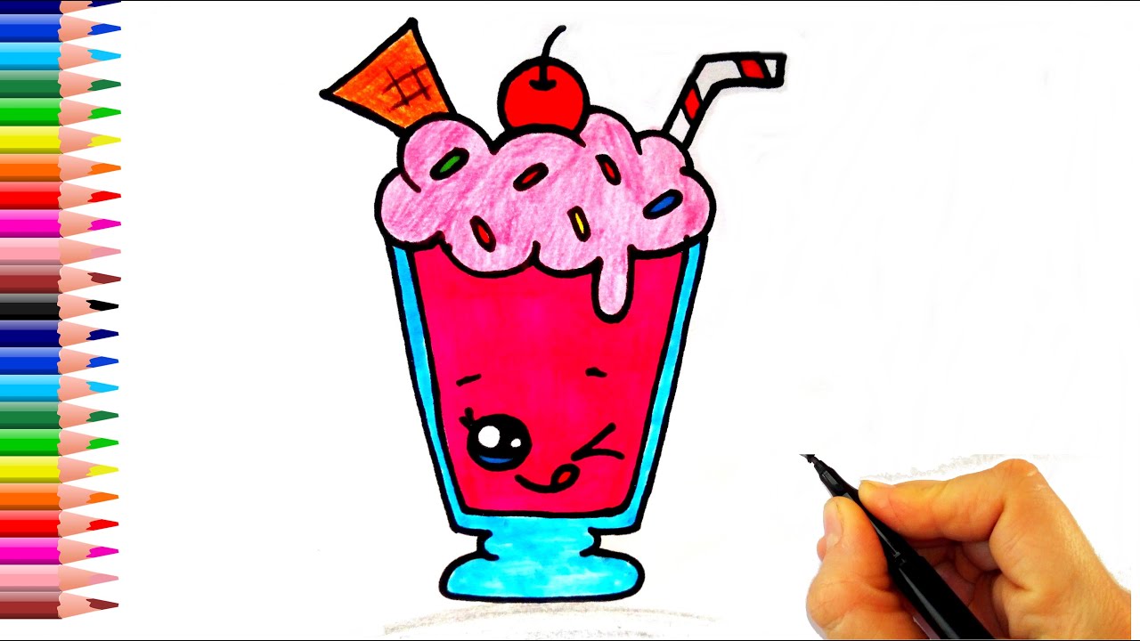 Milkshake Nasıl Çizilir? - How To Draw a Milkshake Drink - YouTube