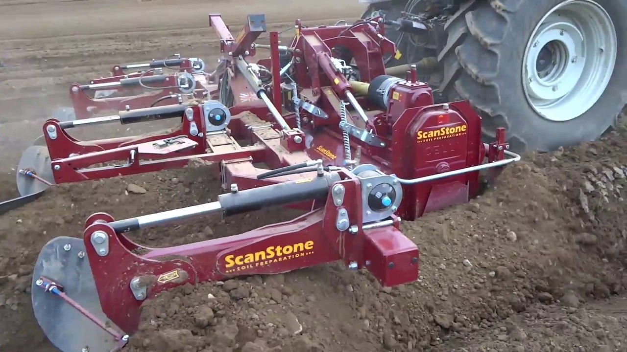 ScanStone 3.6m Bed Tiller with 4 Ploughs - YouTube