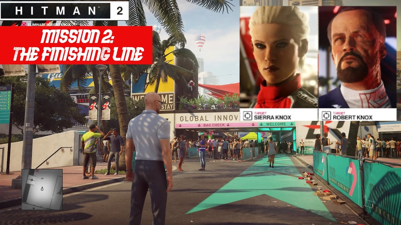 HITMAN 2(GAMEPLAY) MISSION 2:THE FINISHING LINE - YouTube