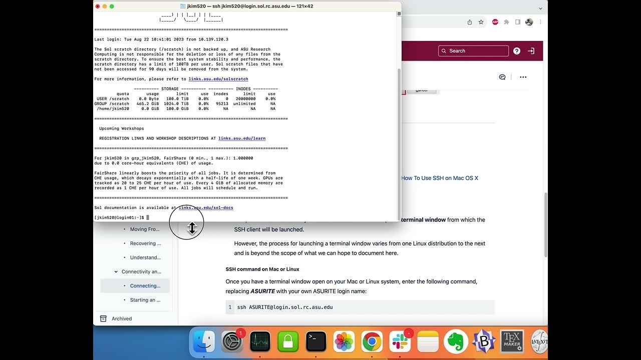 [ASU RC] Accessing the Sol cluster using SSH & setting up passwordless login - YouTube