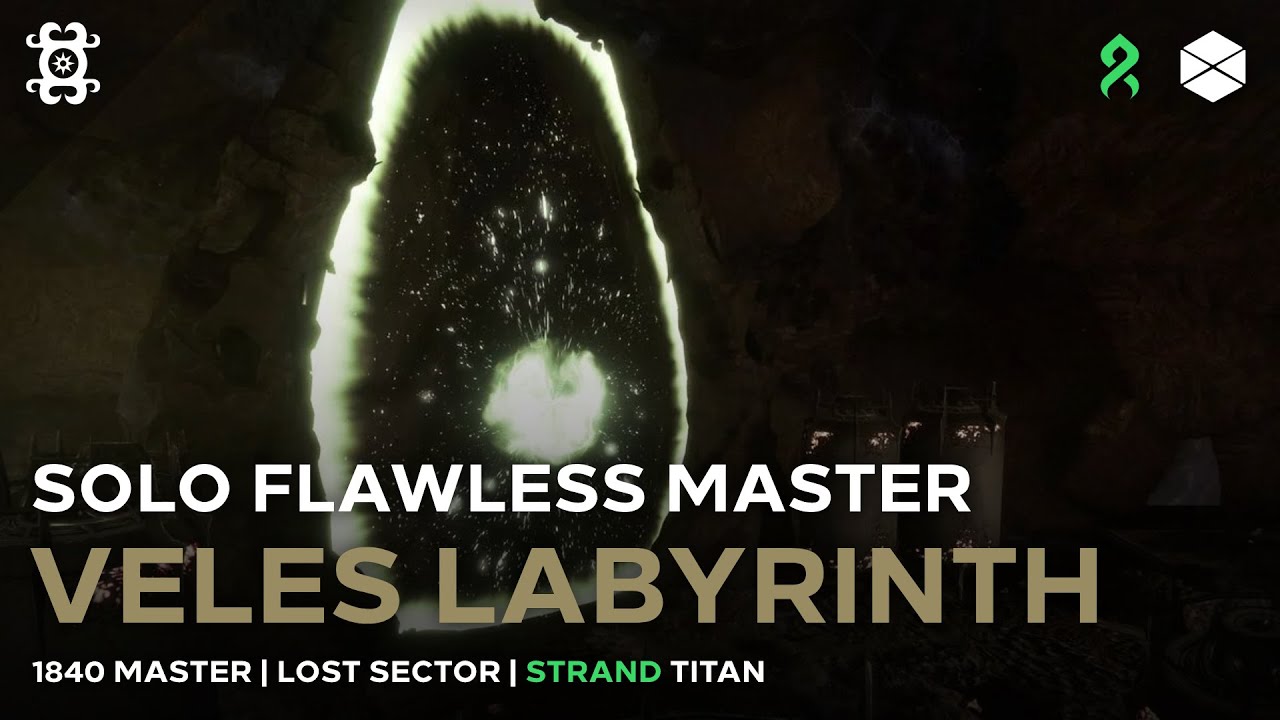 Solo Flawless Master 1840 Veles Labyrinth Lost Sector [Destiny 2] - YouTube