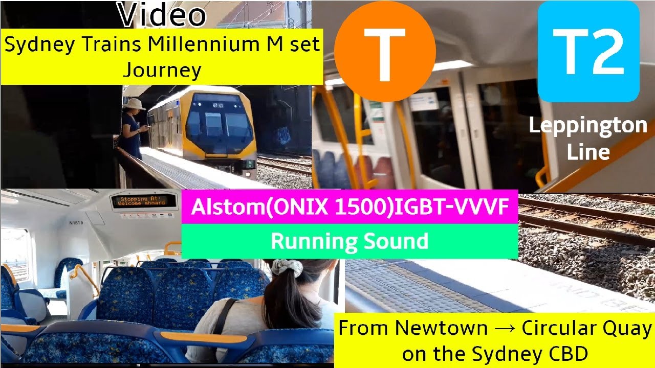 (Alstom IGBT) Sydney Trains Millennium M set(Set M8+M9) Journey from ...
