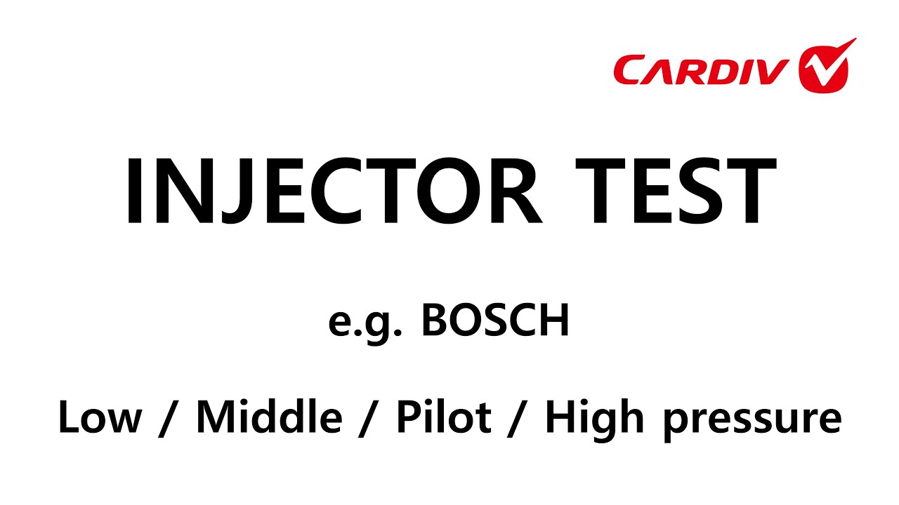 Injector test (Operation) - YouTube