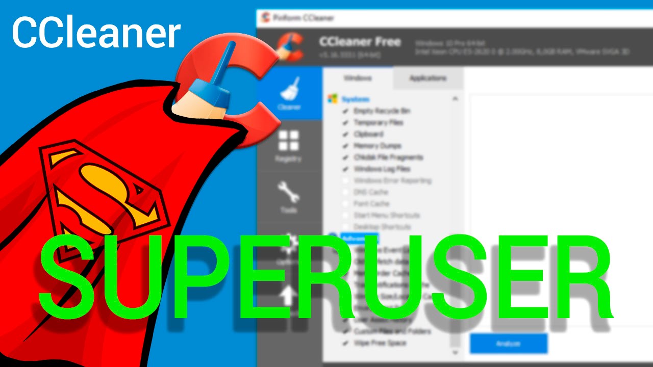 Be a CCleaner superuser - YouTube