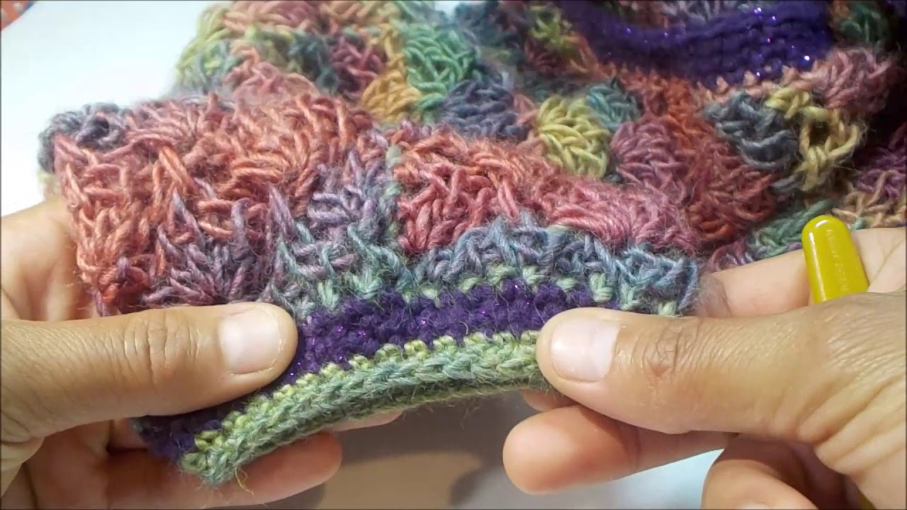 learn how to crochet Tunisian shell stitch - YouTube