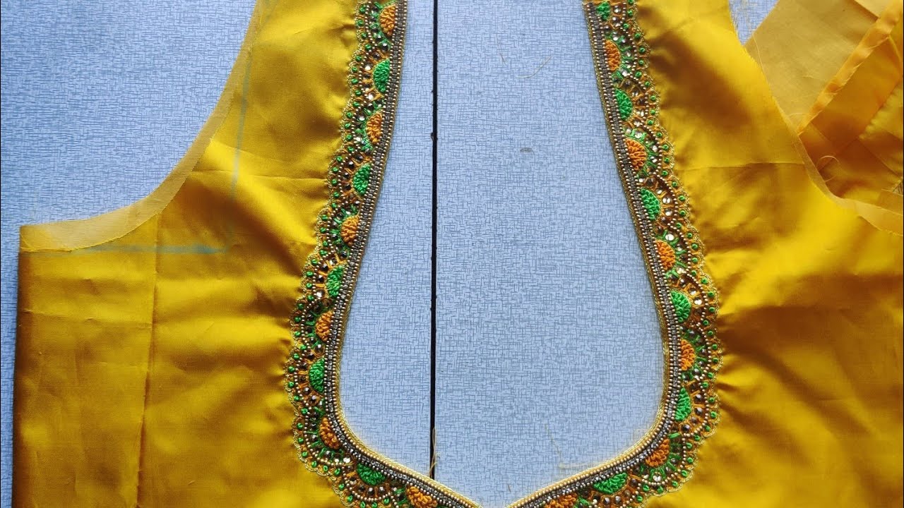 Ari work blouse ಗೆ thread piping ಮಾಡಿ ನೀಟಾಗಿ stitch ಮಾಡ್ಬೇಕಾ ಈ ವಿಡಿಯೋ ...