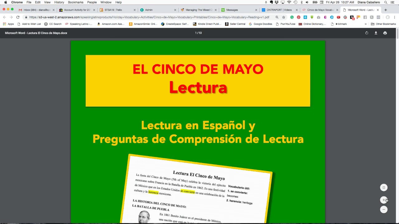 Cinco de Mayo Spanish Class Activities - YouTube