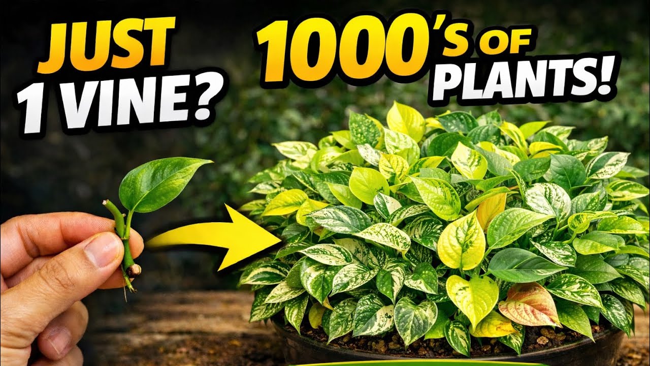 Propagate Pothos money plant in 1000's by cuttings | Make Long dense ...