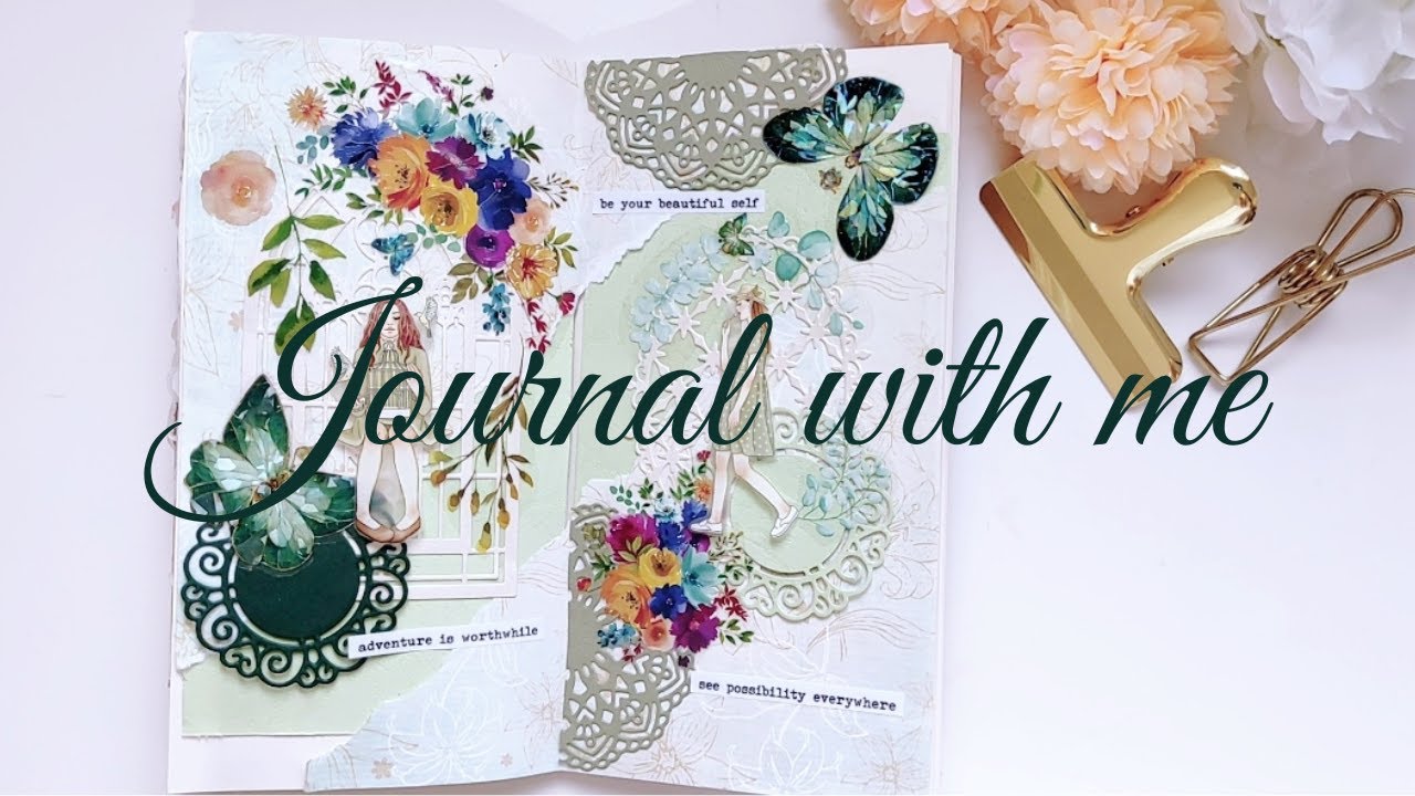 Journal with me! Green and White themed journal | SD Official Channel # ...