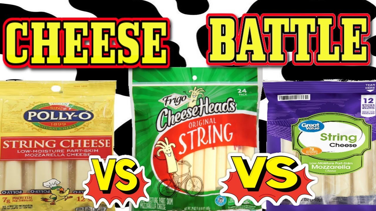 Cheese String Battle Frigo Cheese heads vs Polly-O vs Great Value ...