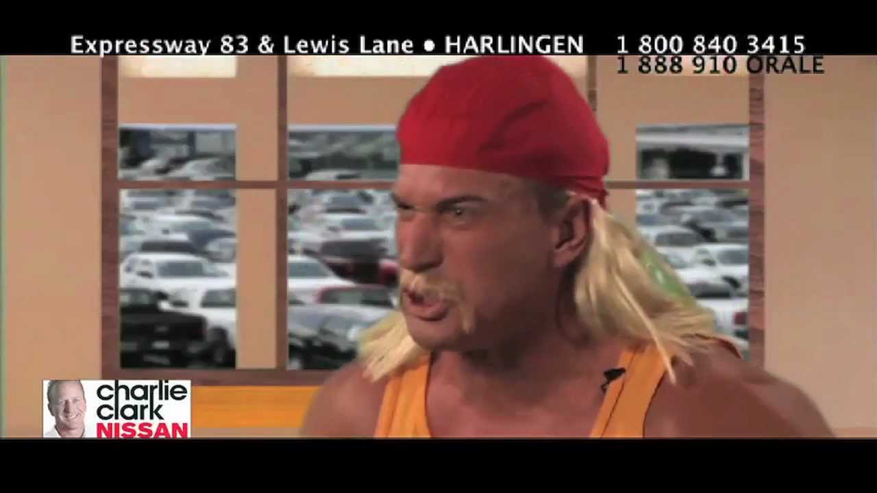 CHARLIE CLARK NISSAN WRESTLER COMMERCIAL ENGLISH - YouTube