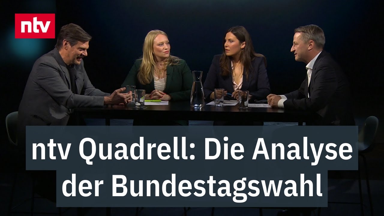 ntv Quadrell - der Hauptstadttalk: Die Analyse der Bundestagswahl - YouTube