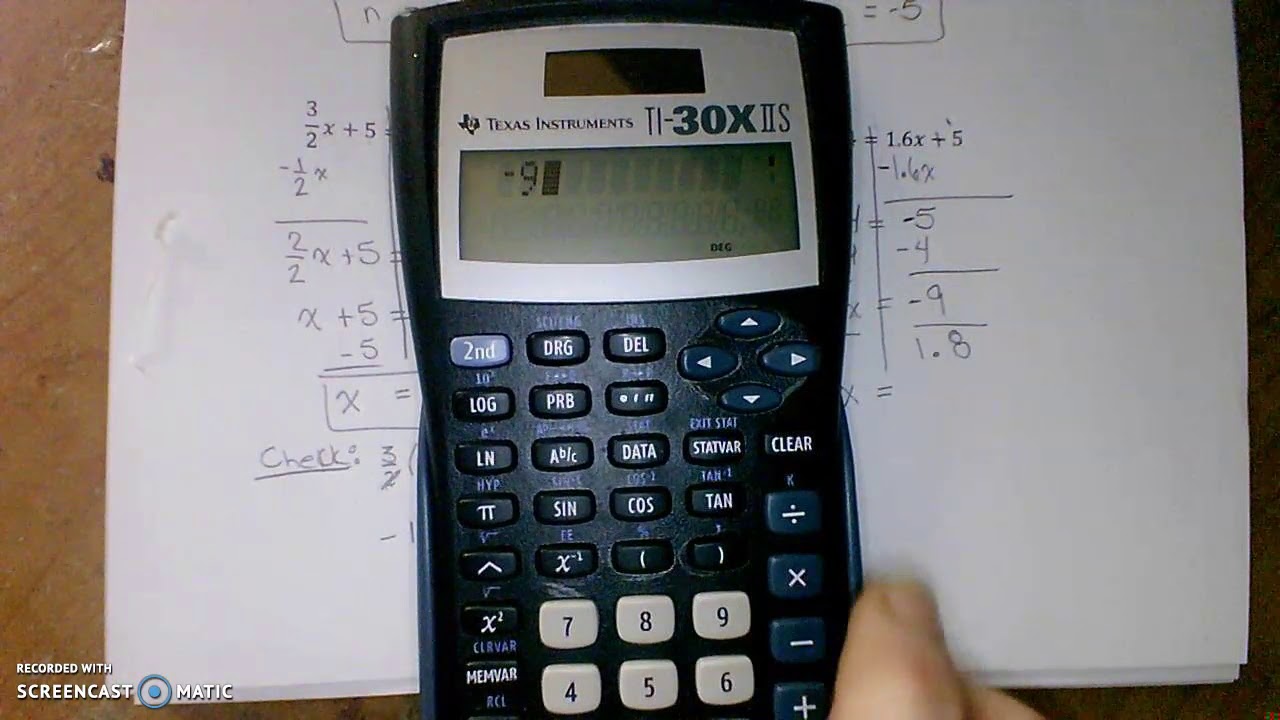 MATH 085 8 3 part 2 solving linear equations - YouTube