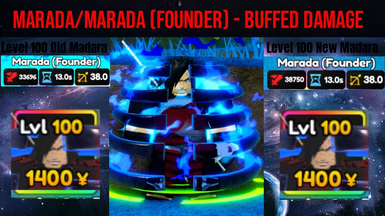NEW Level 100 Madara Buff ** Buffed Damage ** - YouTube