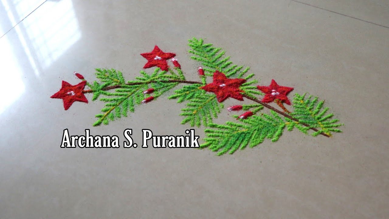 Unique Ganesh Vel Freehand Rangoli Design. - YouTube