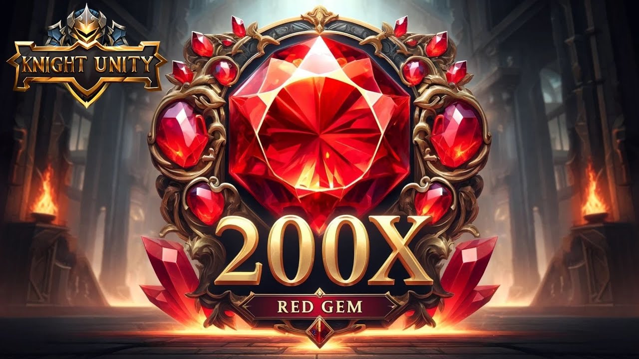 KNIGHT UNITY - 200X RED GEM KIRDIRMA (35 GB DEĞERİNDE GEM) - YouTube