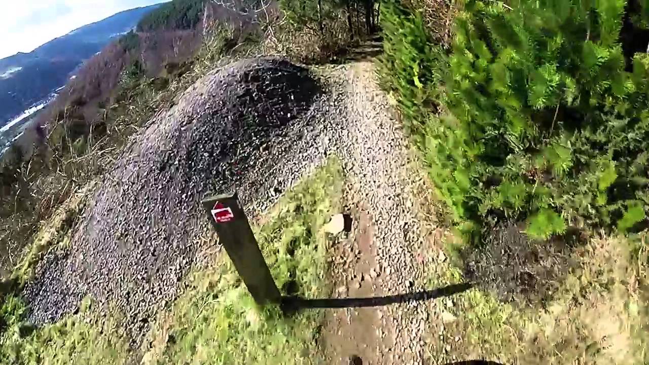 Cwmcarn Twrch trail - all the descents 17th Feb 2016 - YouTube