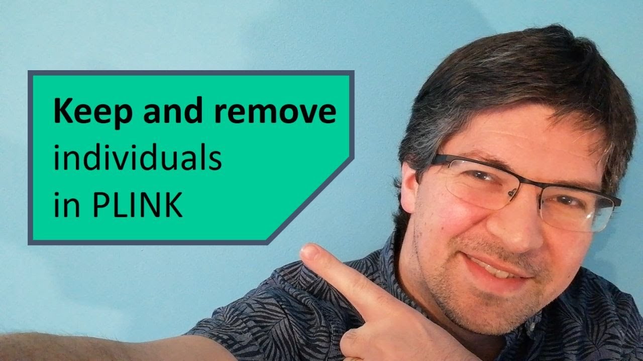 How to select and remove individuals in PLINK - YouTube