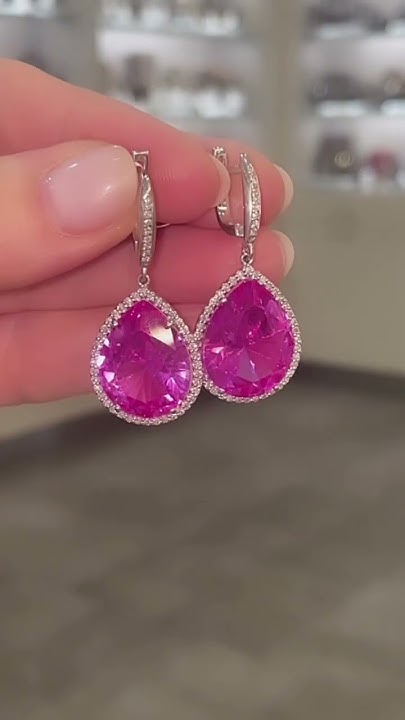 Серьги с розовым сапфиром. #ювелирныеукрашения #jewelry #серьги - YouTube