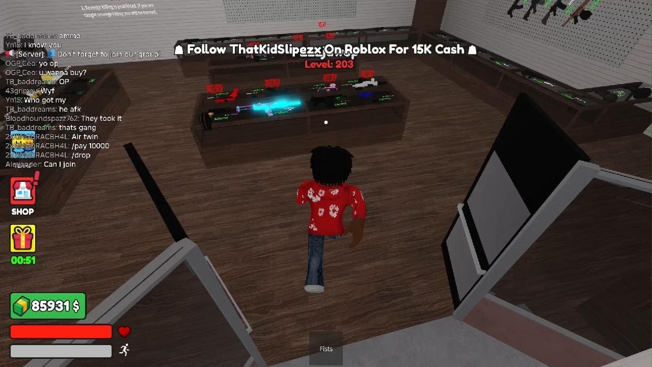 Roblox Gang Wars they call me juwp out game we switch everything down 😭 ...