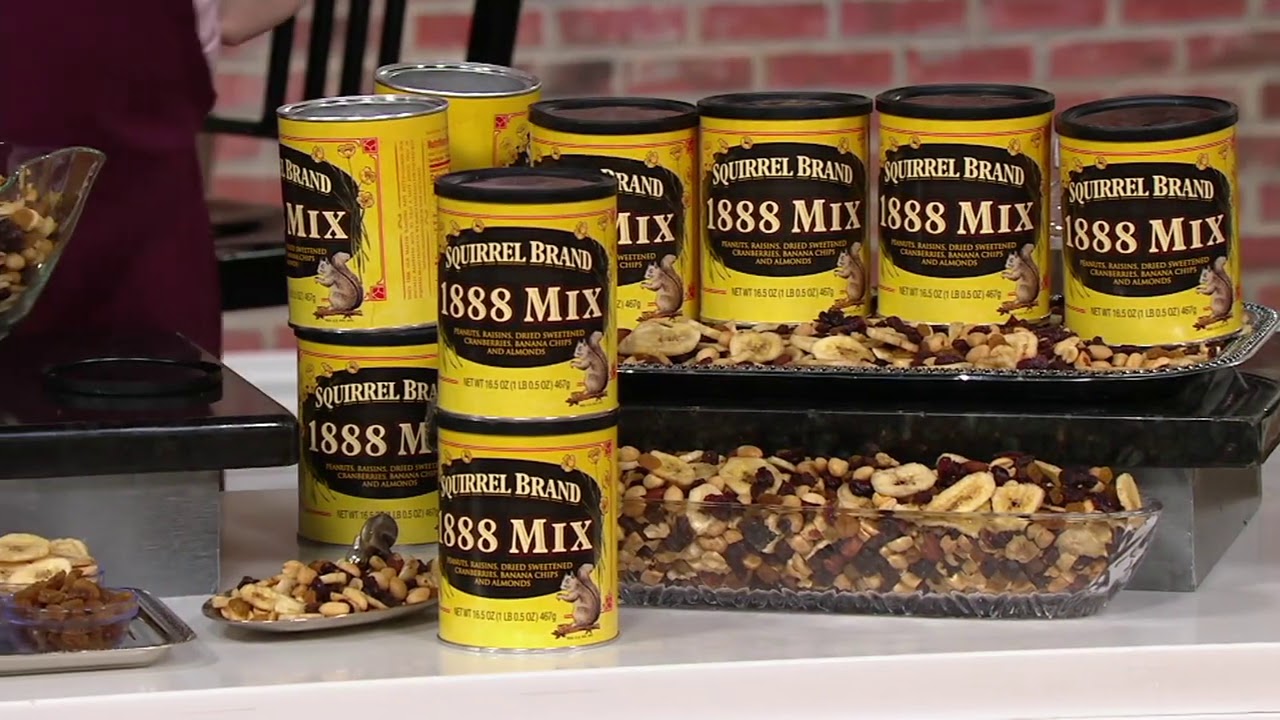 Squirrel Brand (4) 16.5-oz Cans Original 1888 Nut Mix on QVC - YouTube