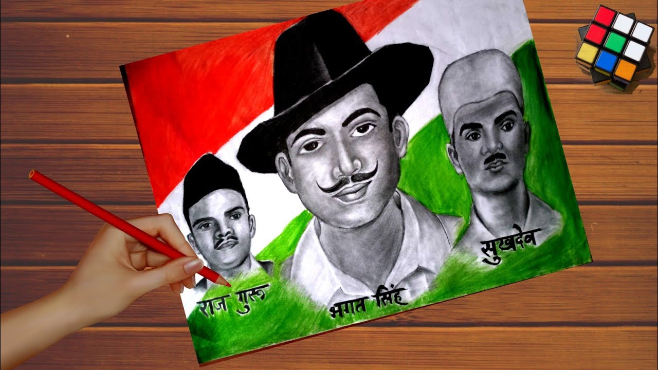My new sketch of Bhagat sing, Sukhdev, rajguru for independence Day ...