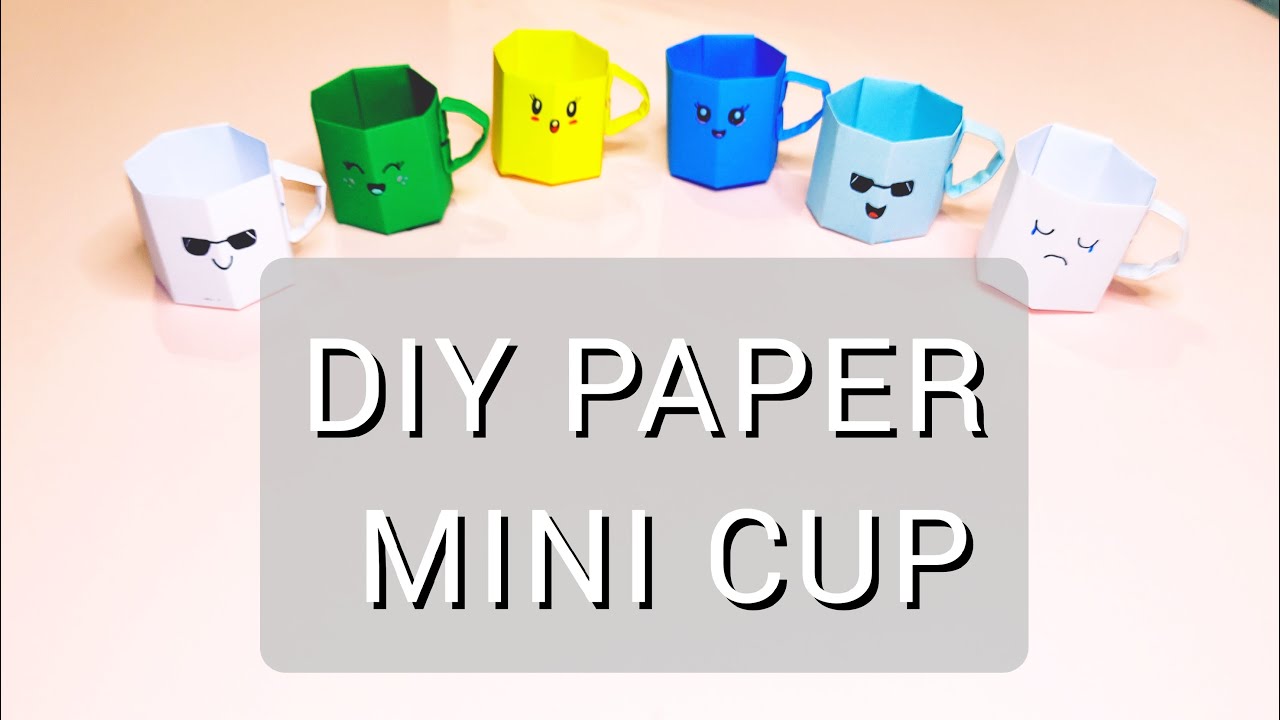 DIY MINI PAPER CUP / Paper Crafts For School / Paper Craft ORIGAMI ...