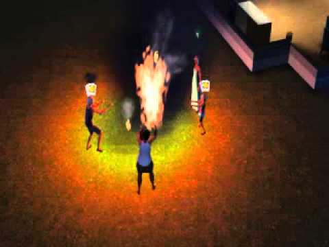Sims 3: Fire Starting From Fireworks - YouTube