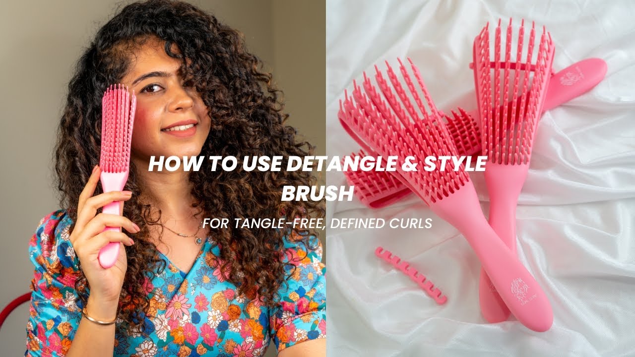 How to Detangle and Style Curly Hair | Detangle and Style Brush # ...