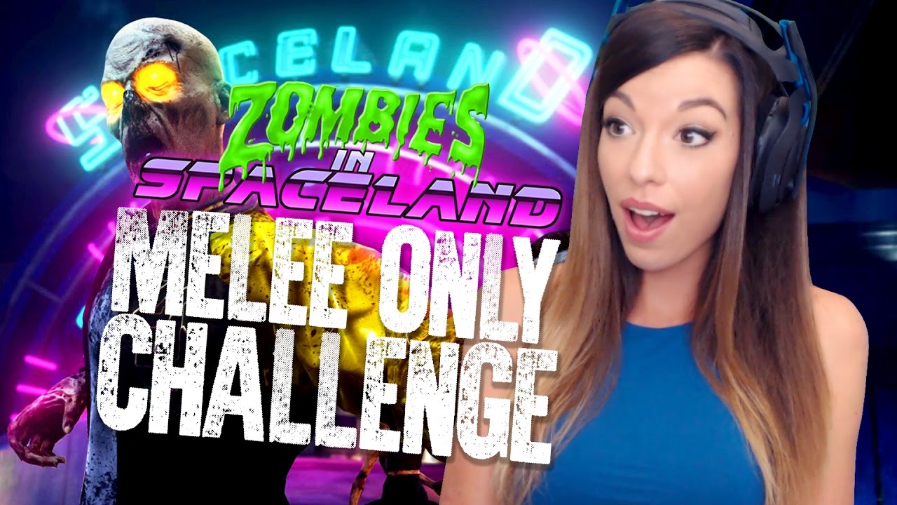 Zombies in Spaceland MELEE ONLY CHALLENGE! (Infinite Warfare Zombies ...