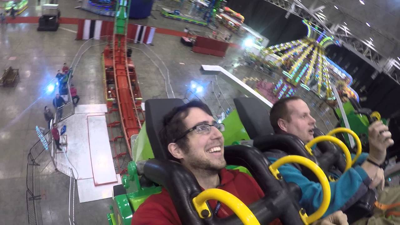 riding G Force ride at IX Center facing up the lift tower (April 3rd ...