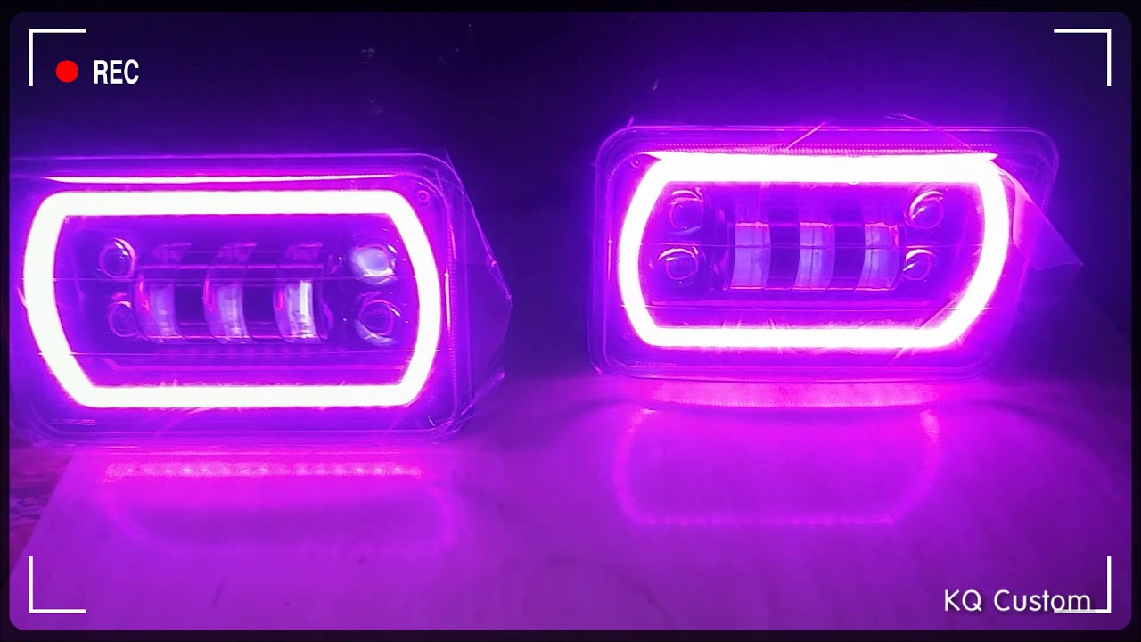 LED Halo Bluetooth Color Changing Headlights - YouTube