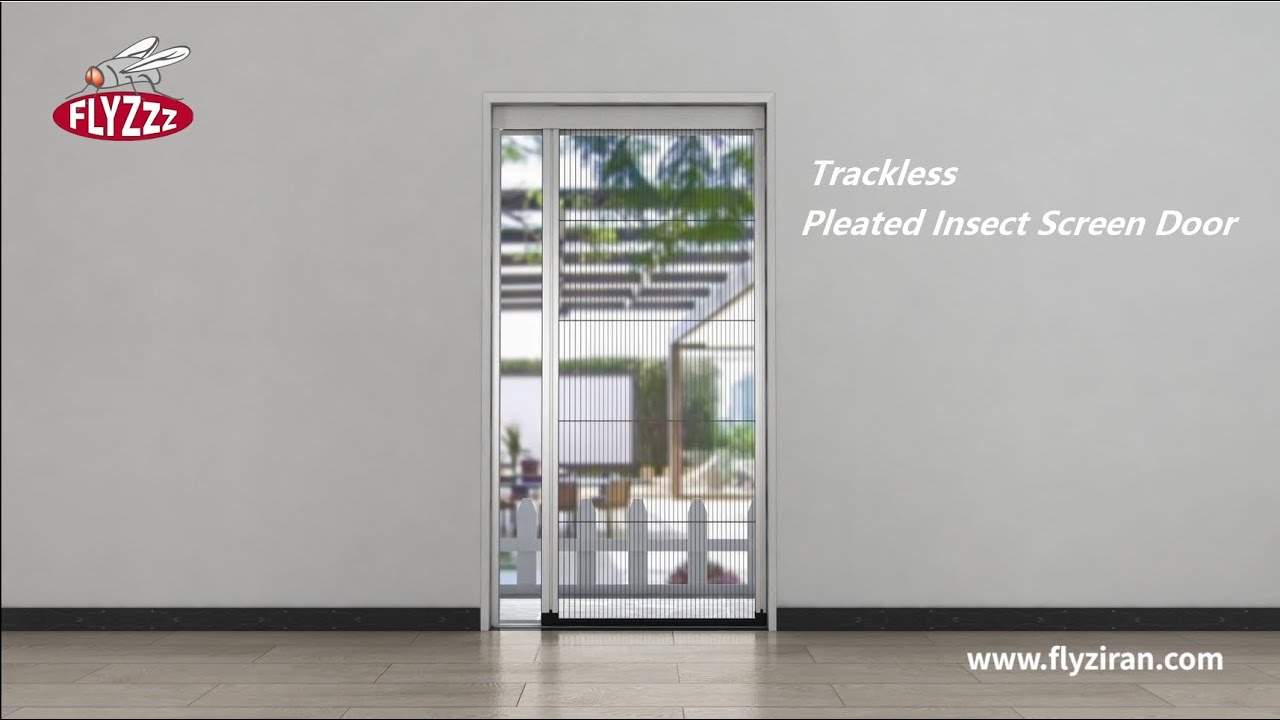 Trackless Pleated Insect Screen Plisse Screen Door With Barrier Free ...