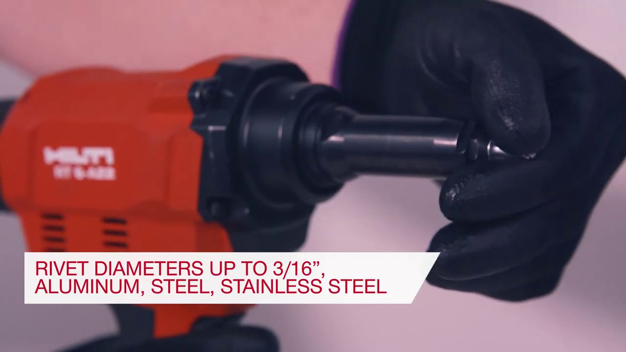 INTRODUCING Hilti's RT 6 A22 Cordless Rivet Tool - YouTube