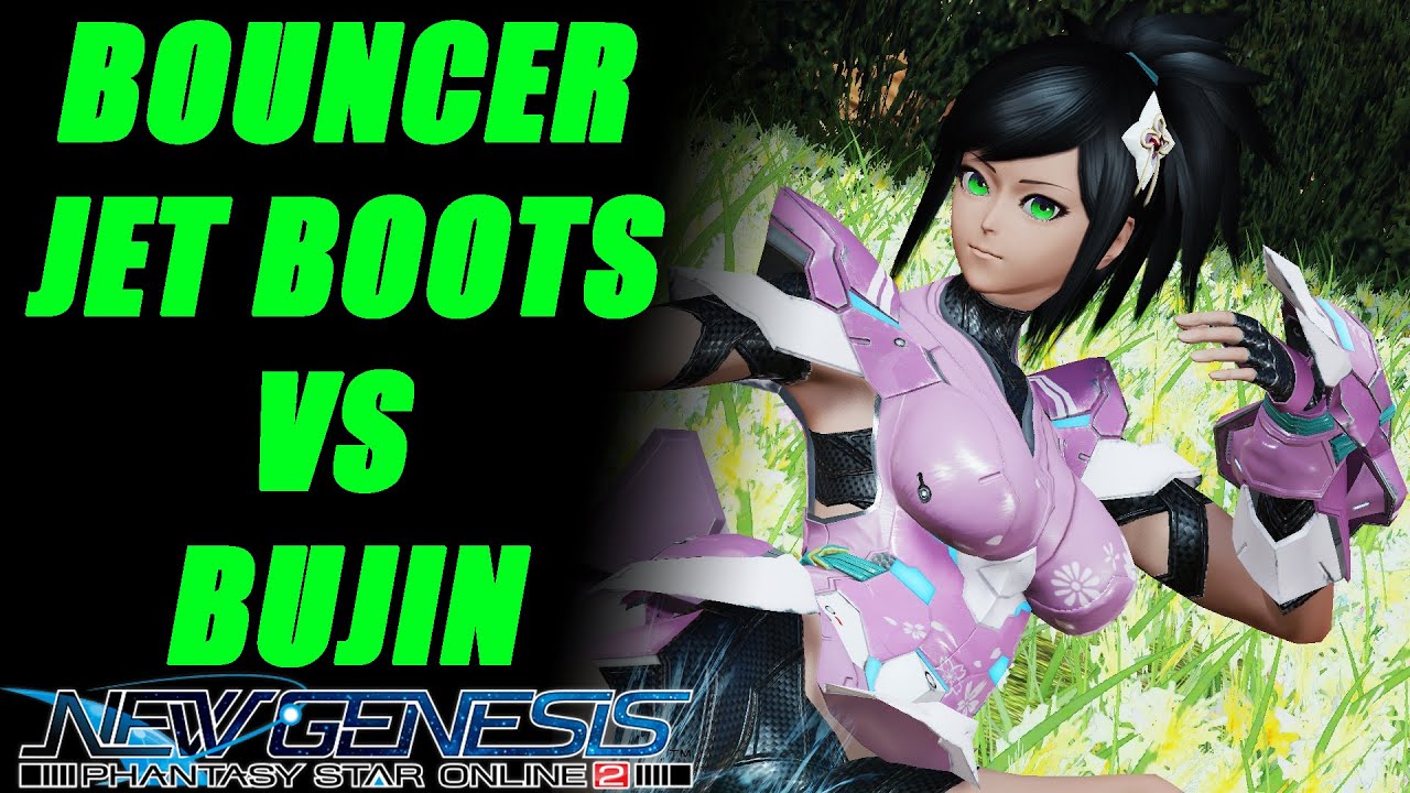 PSO2:NGS Bouncer Jet Boots Only vs Bujin - YouTube