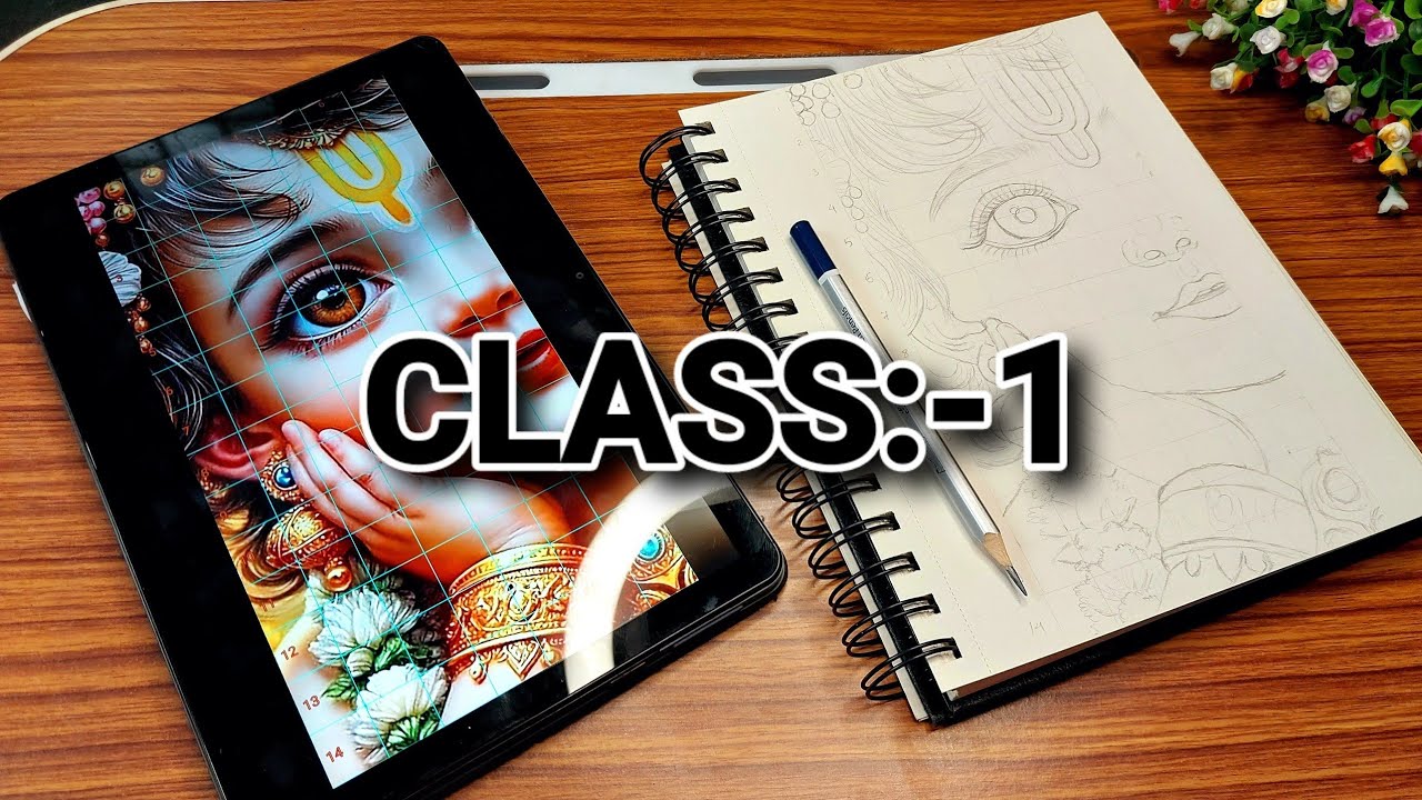 CLASS: 1 - Bal Gopal Face Drawing || Outline tutorial - YouTube