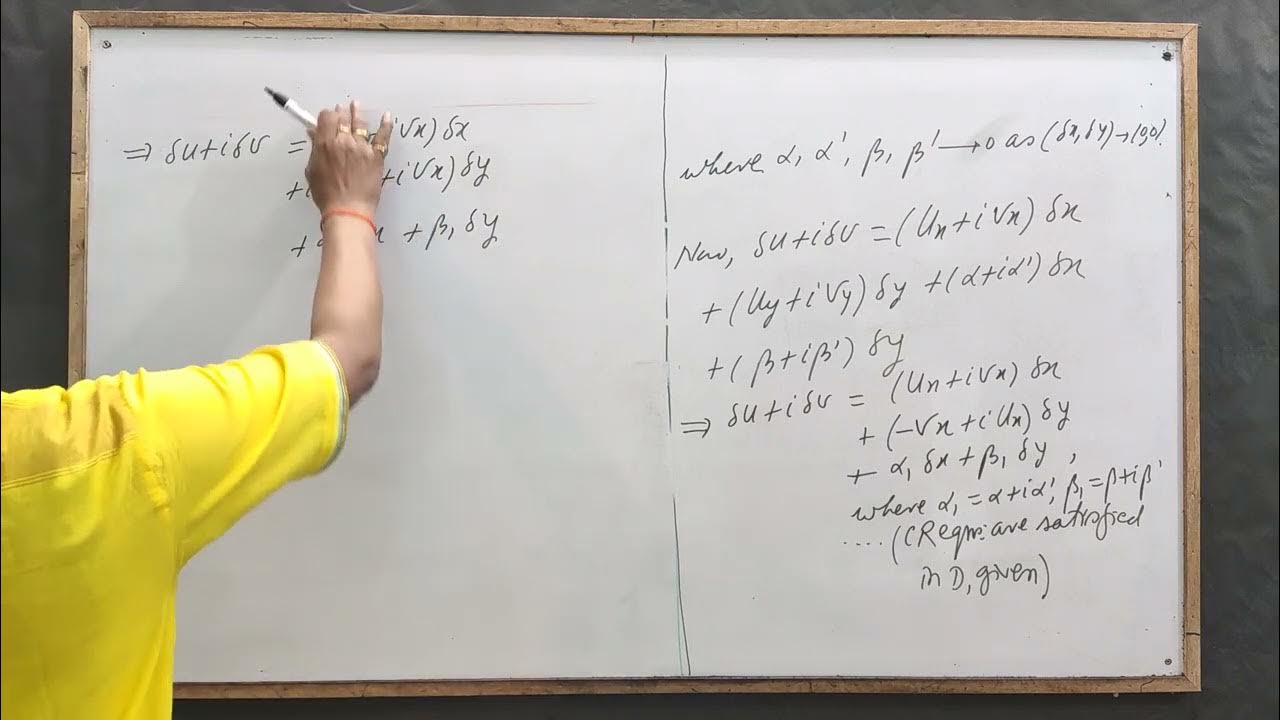 Analytic Functions of Complex Variable 12 [Sufficient Condition for Analyticity]by Yogendra B ...