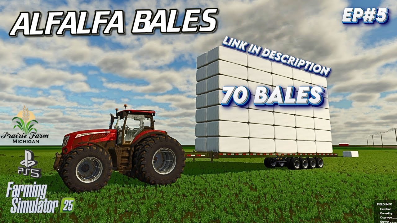 Alfalfa Silage Bales - Prairie Farm - Farming Simulator 25 - PS5 - EP#5 ...