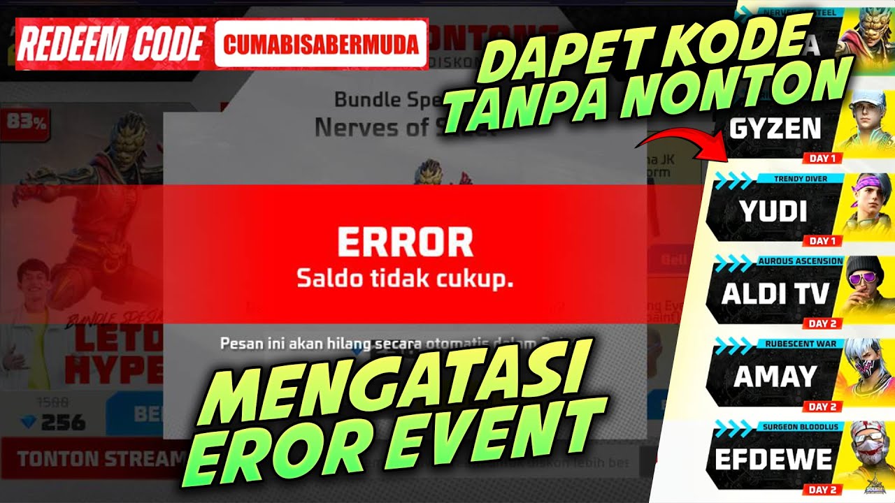 HANYA ADA DISINI! CARA MENGATASI EVENT TOKO KELONTONG EROR! CARA DAPAT ...