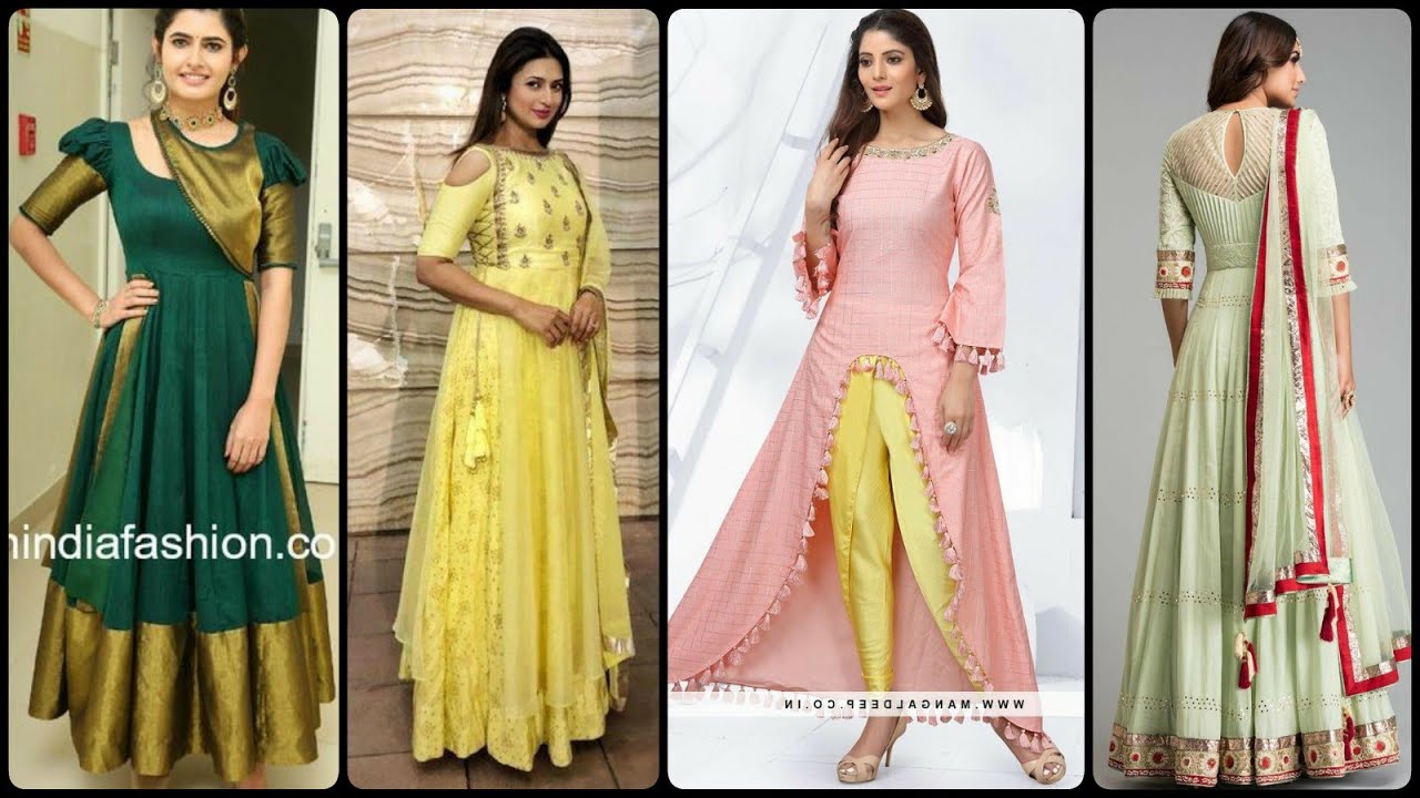 Beautiful & Stylish Frocks Designs/Anarkali Frocks/Slit Kurti Designs ...