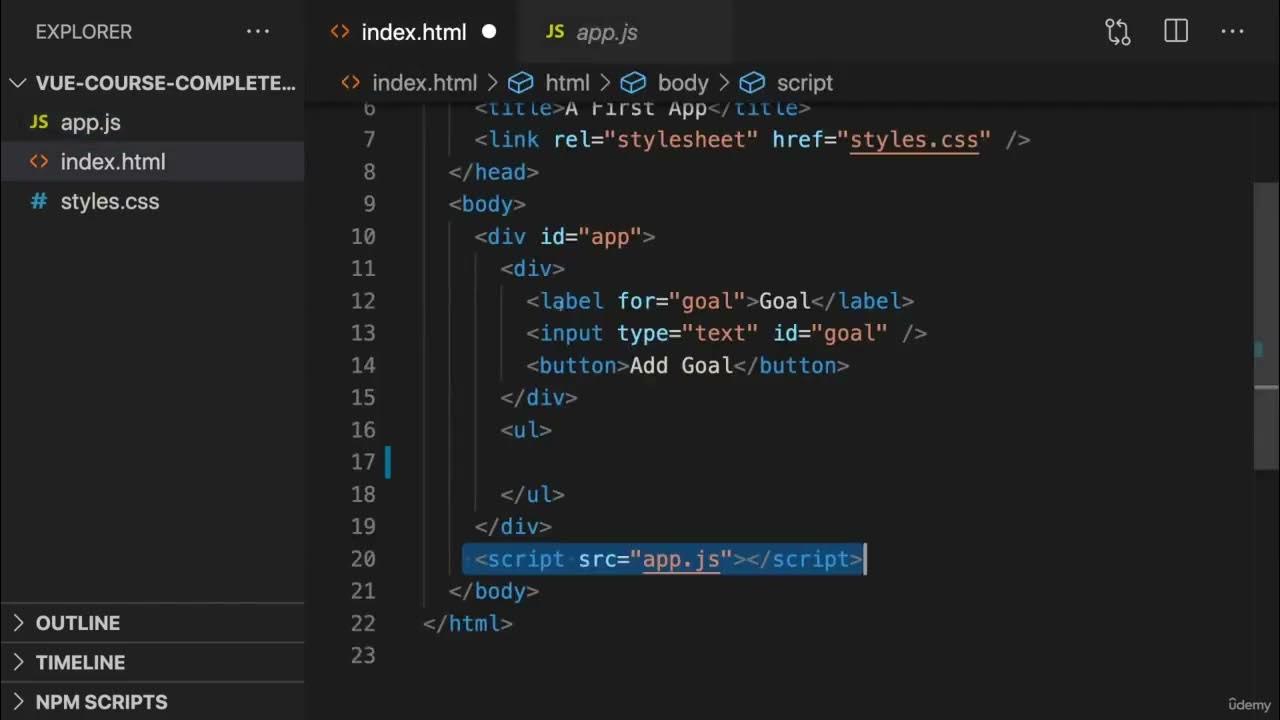 005 Building A First App With Just Javascript - YouTube