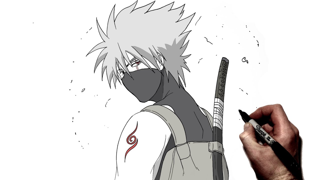 How To Draw Anbu Kakashi | Step BY Step | Naruto - YouTube