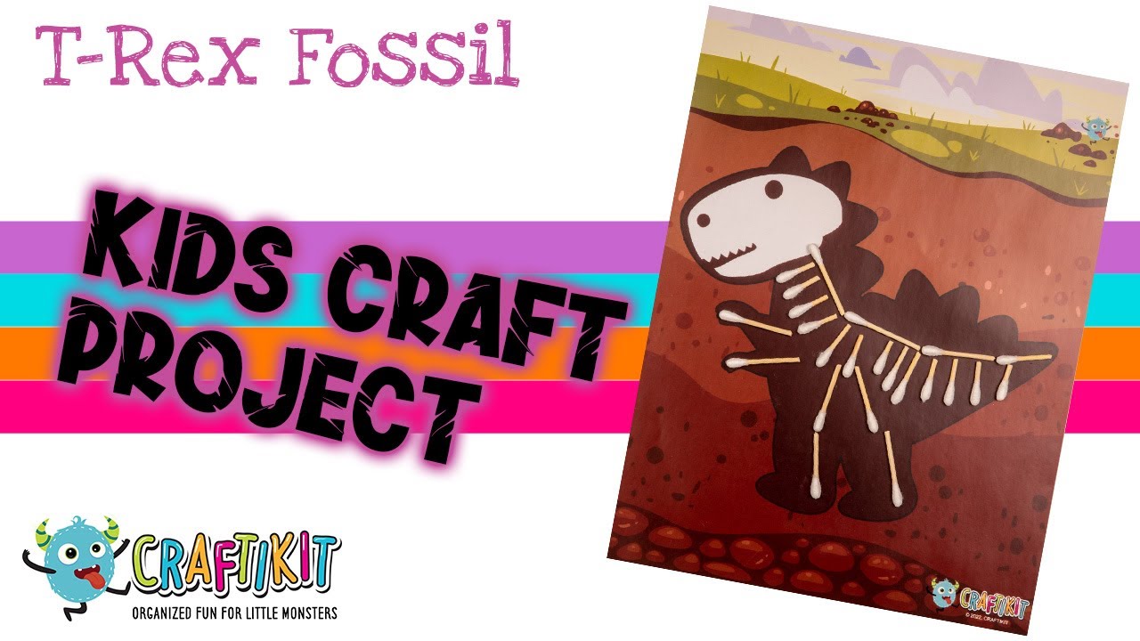 This Q-Tip T-Rex Fossil Craft is Everything - YouTube