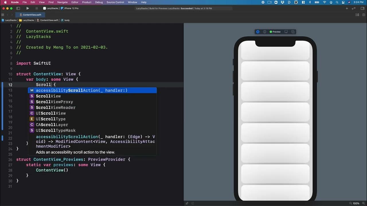 Swiftui Handbook 031 Lazy Stacks Youtube