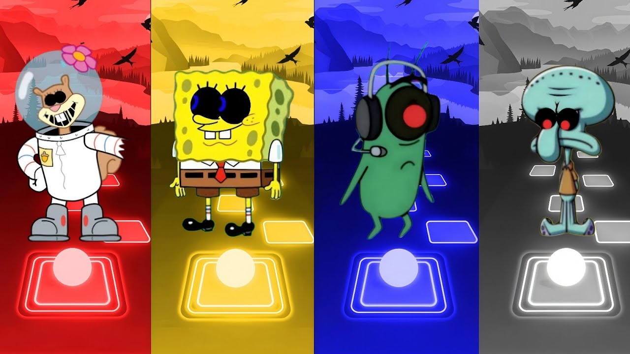 Spongebob Exe 🆚 Sandy Cheeks Exe 🆚 Squidward Exe 🆚 Mr Krabs Exe 🎶 Tiles ...