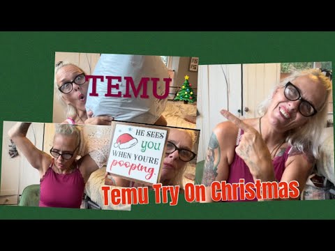 BIG TEMU haul! Xmas clothes & more try on Haul have some fun? #temu #christmas #fashion#tryonhaul 