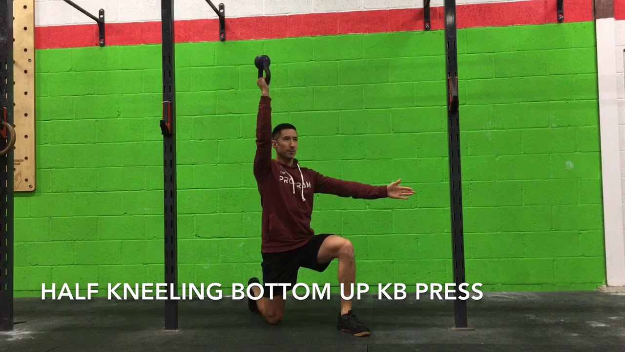 Half Kneeling Bottom Up KB Press - THE PROGRAM UK - YouTube